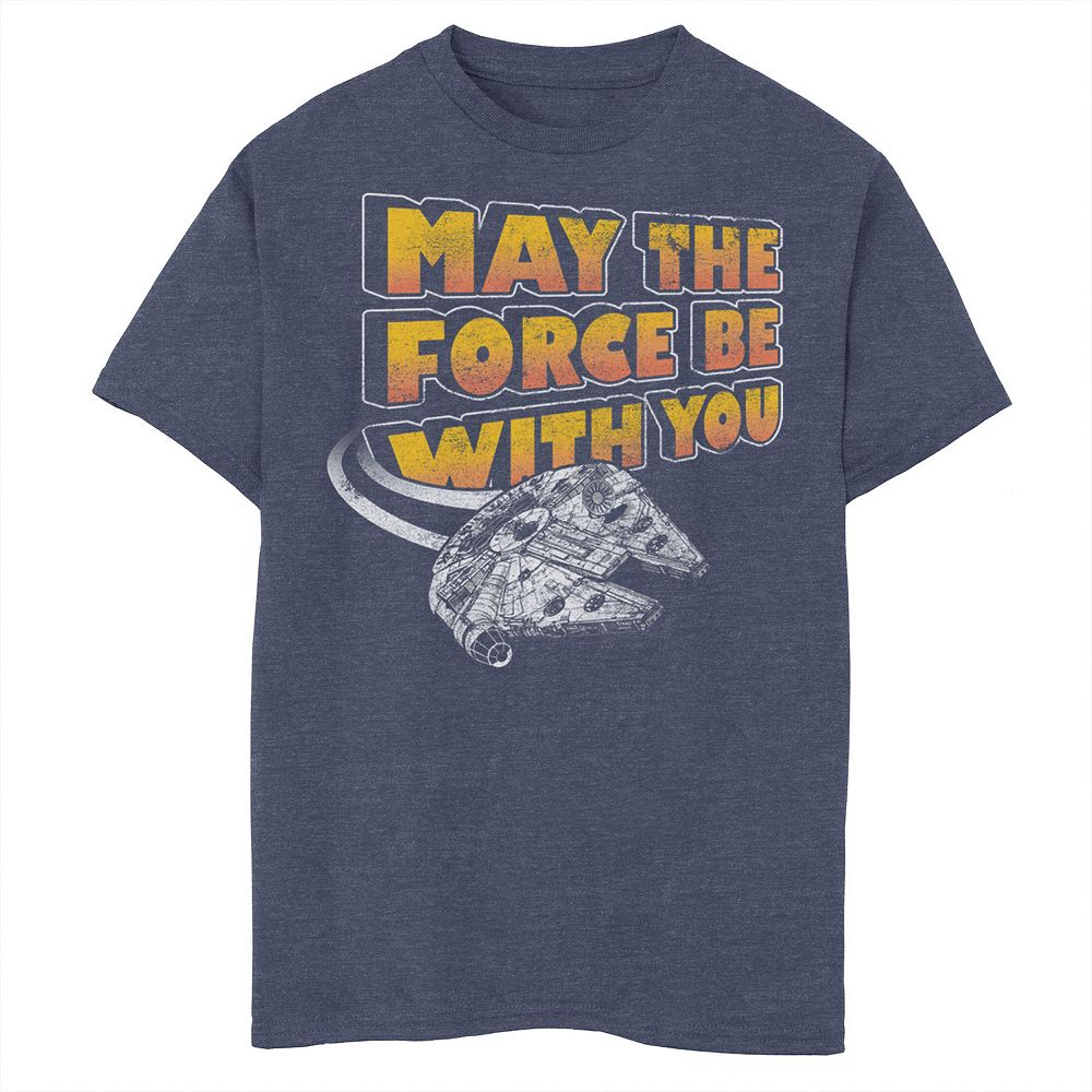 Boys 6-20 Star Wars Millennium Falcon May The Force Graphic Tee