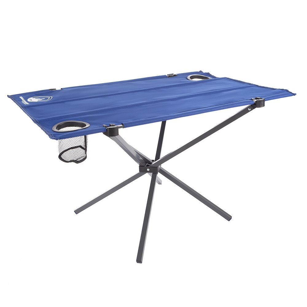 Wakeman Camping Folding Table with 2 Cupholders & Carrying Bag