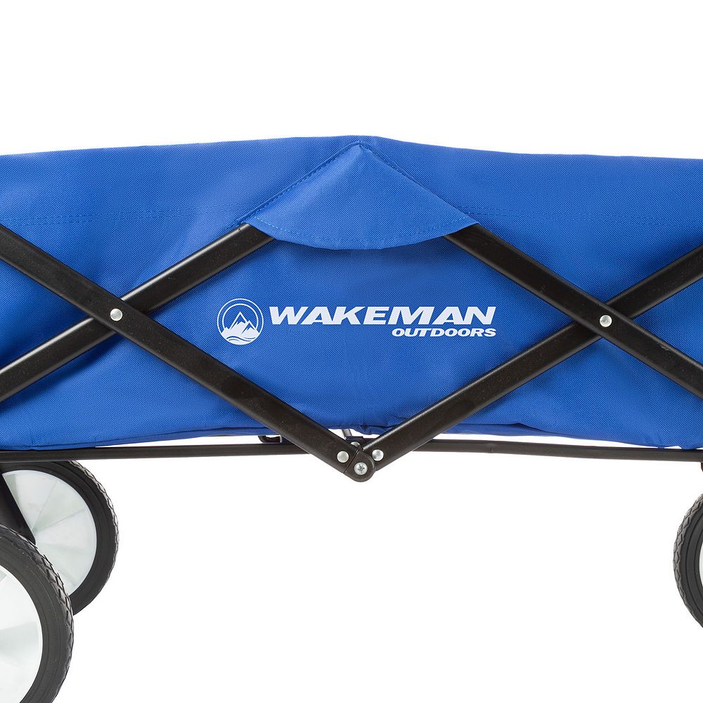 Wakeman Folding Wagon Utility Pull Cart with Telescoping Handle