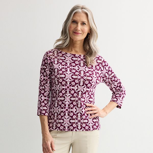 Women's Croft & Barrow® Boatneck Top