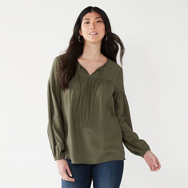 Women's Nine West Shirred Tunic Top