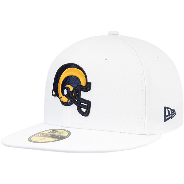 Men's New Era White Los Angeles Rams Historic Omaha 59FIFTY Fitted Hat