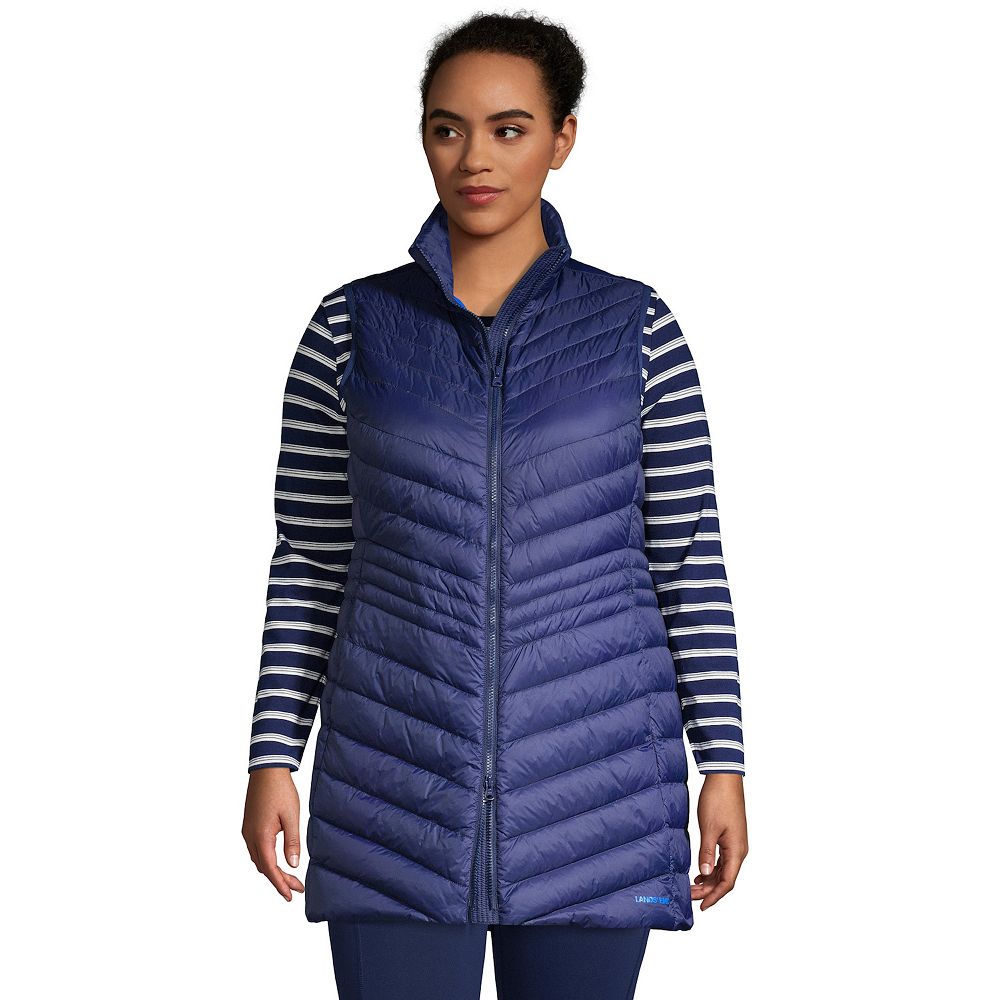 Plus Size Lands' End Wanderweight Ultralight Packable Down Vest