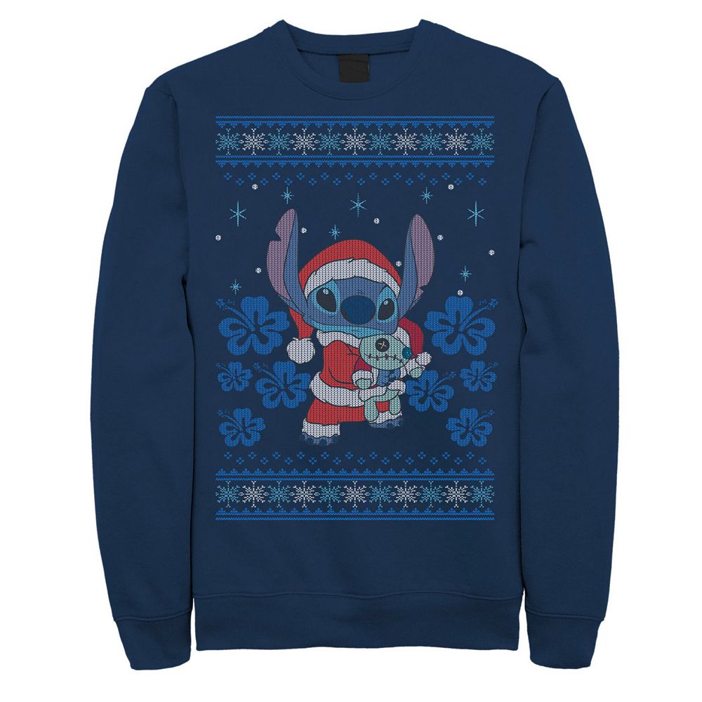 Disney's Lilo & Stitch Christmas Stitch Sweater Style Men's Sweatshirt