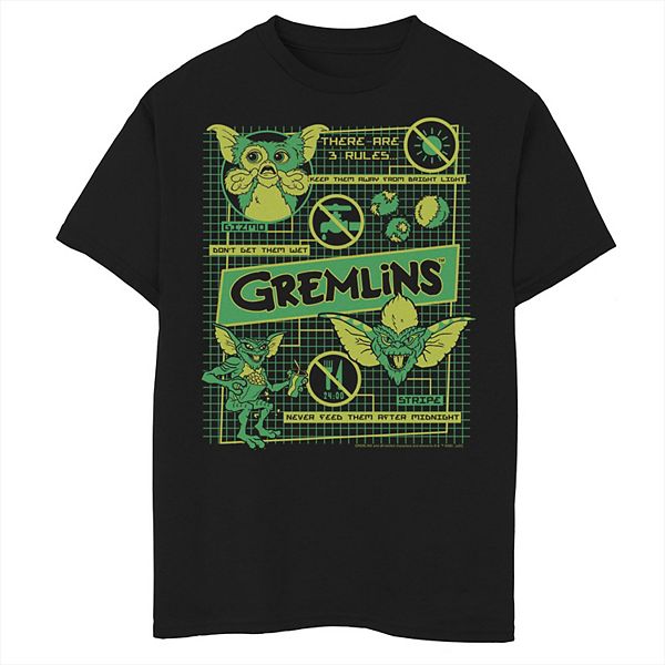Boys 8-20 Gremlins Three Rules Schematics Graphic Tee