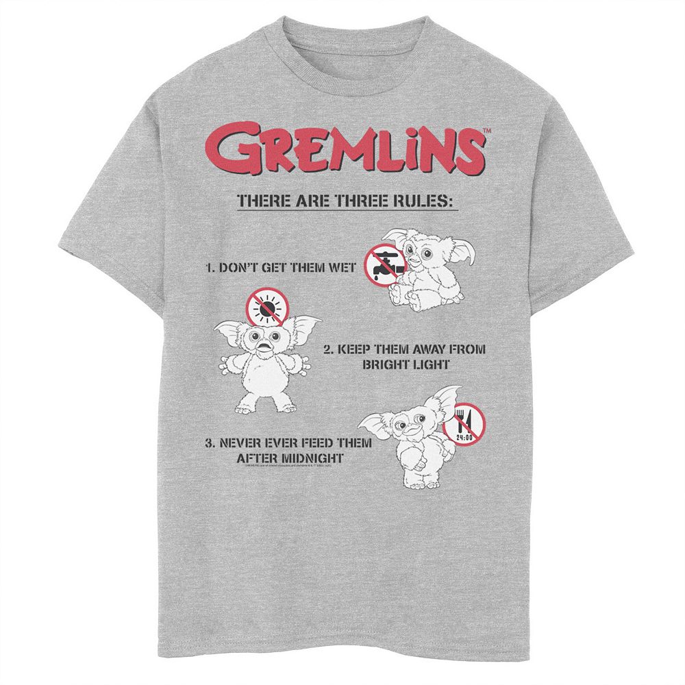 Boys 8-20 Gremlins There Are Three Rules Graphic Tee