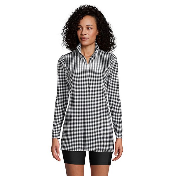 Women's Lands' End 1/4-Zip UPF 50 Rash Guard Cover-Up