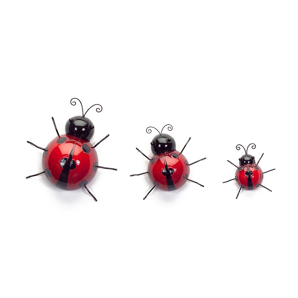 Ladybug Indoor / Outdoor Wall Decor 3-piece Set