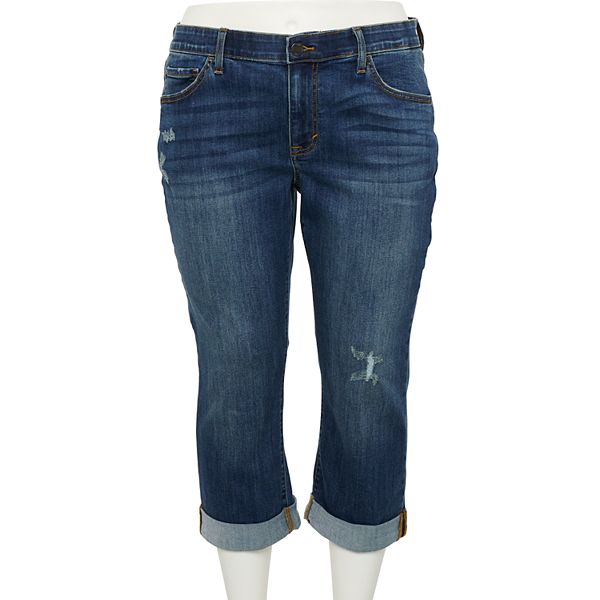Plus Size EVRI™ Cuffed Capri Jeans