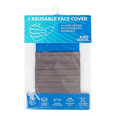 Adult Be Wise Pleated Solid Cloth Face Mask