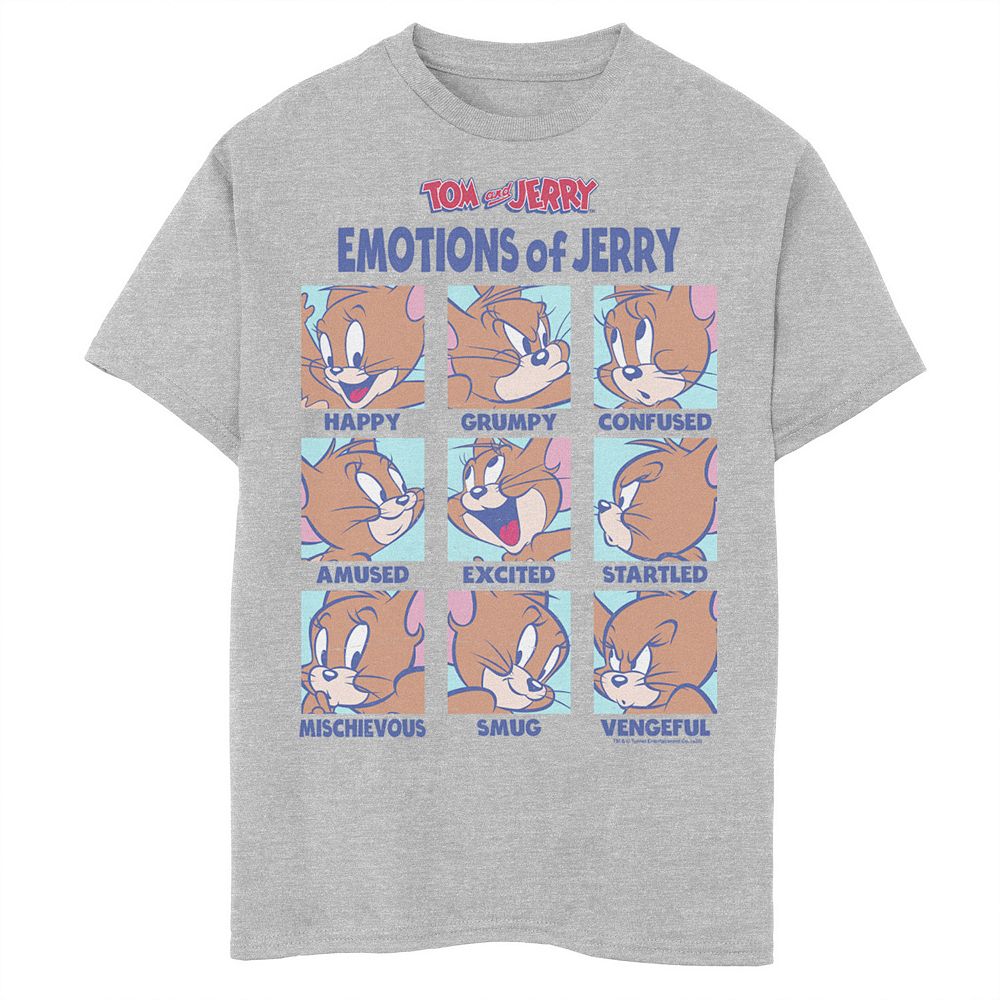 Boys 8-20 Tom & Jerry Emotions Of Jerry Box Up Graphic Tee
