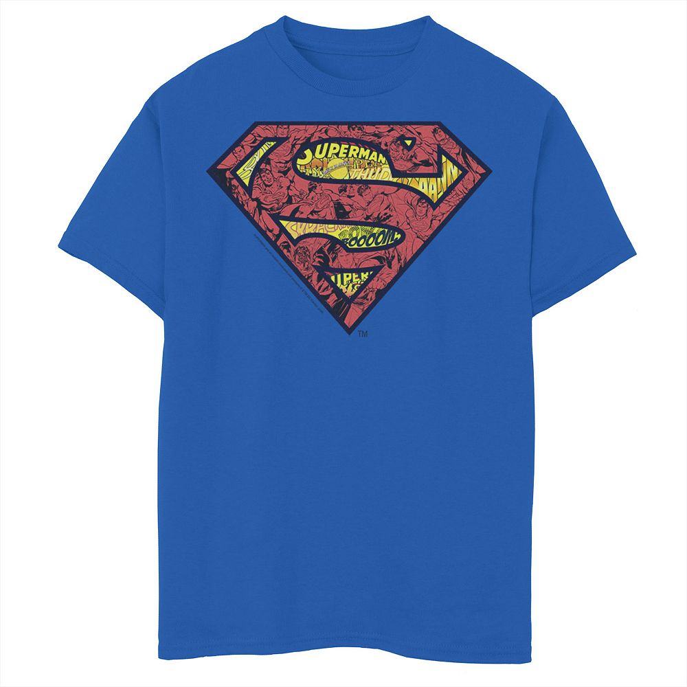 Boys 8-20 DC Comics Superman Comic Chest Logo Graphic Tee