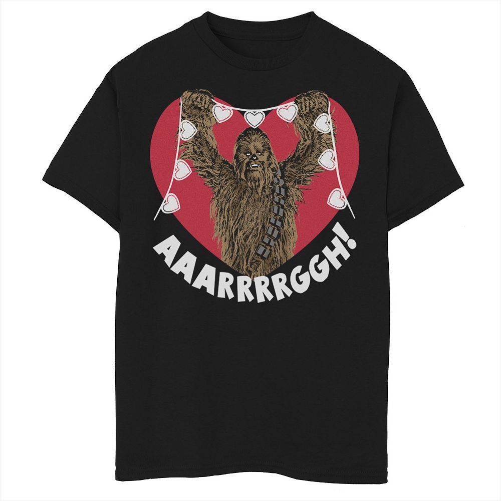 Boys 6-20 Star Wars Chewbacca Holding Heart Lights Graphic Tee