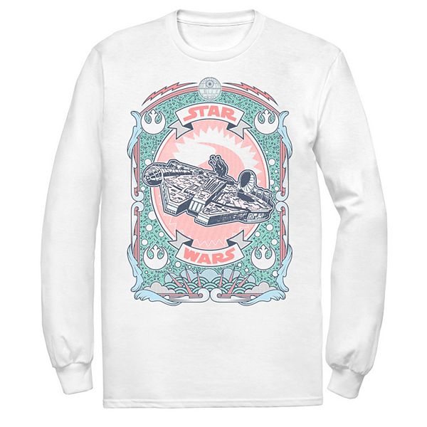 Men's Star Wars Millennium Falcon Tarot Card Tee