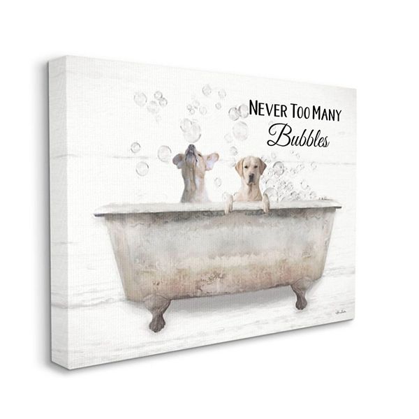 Stupell Home Decor Never Too Many Bubbles Canvas Wall Art