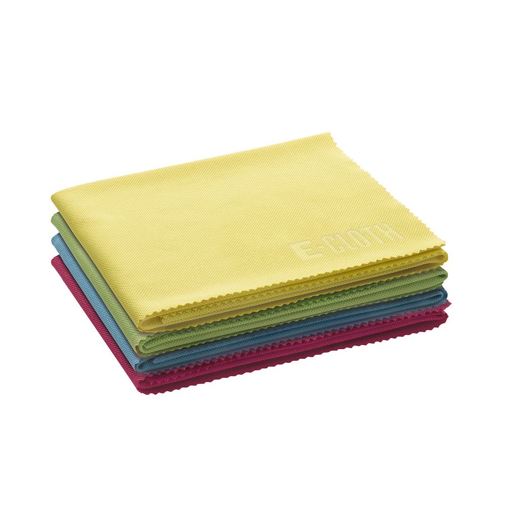 E-Cloth Glass & Polishing Cloths, Microfiber 4 Cloth Set