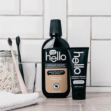 hello Activated Charcoal Epic Whitening Fluoride Toothpaste