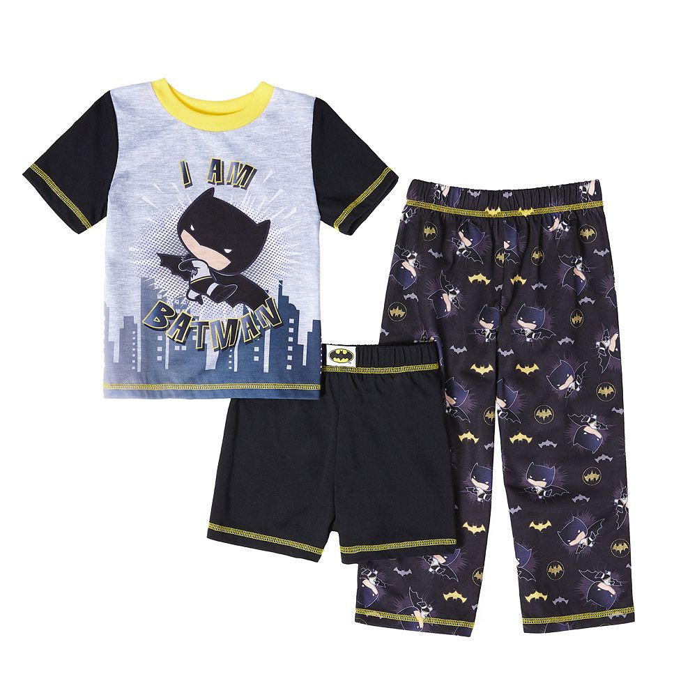 Toddler Boy DC Comics Batman 3 Piece Pajama Set