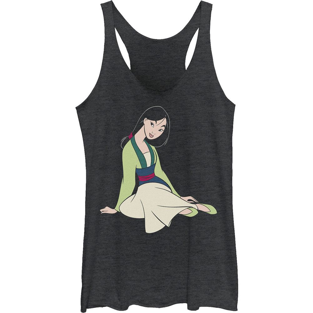 Juniors' Disney's Mulan Sitting On The Ground Portrait Tank Top