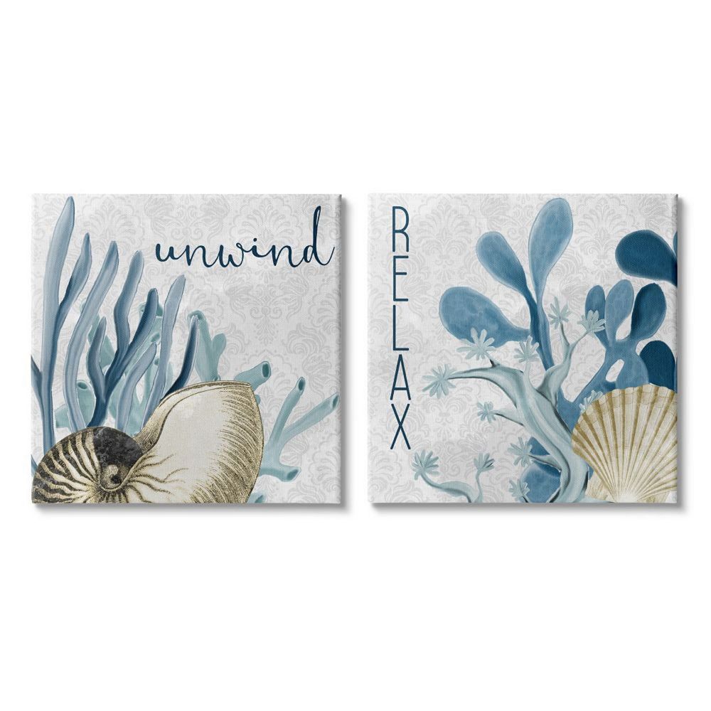 Stupell Home Decor Relax and Unwind Wall Art 2-piece Set