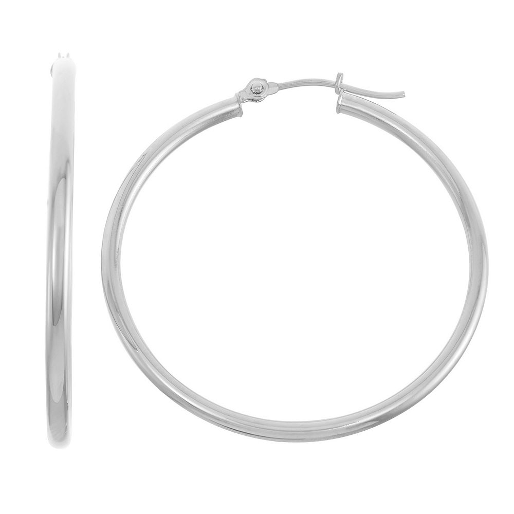 Jordan Blue 10k Gold Hoop Earrings 2 x 35mm