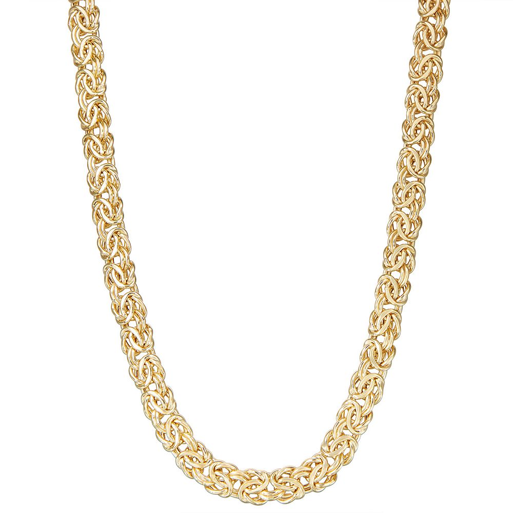 Jordan Blue 10k Gold Byzantine Chain Necklace