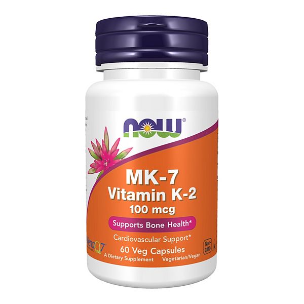 NOW Foods MK-7 Vitamin K-2 100 mcg - 60 Veg Capsules
