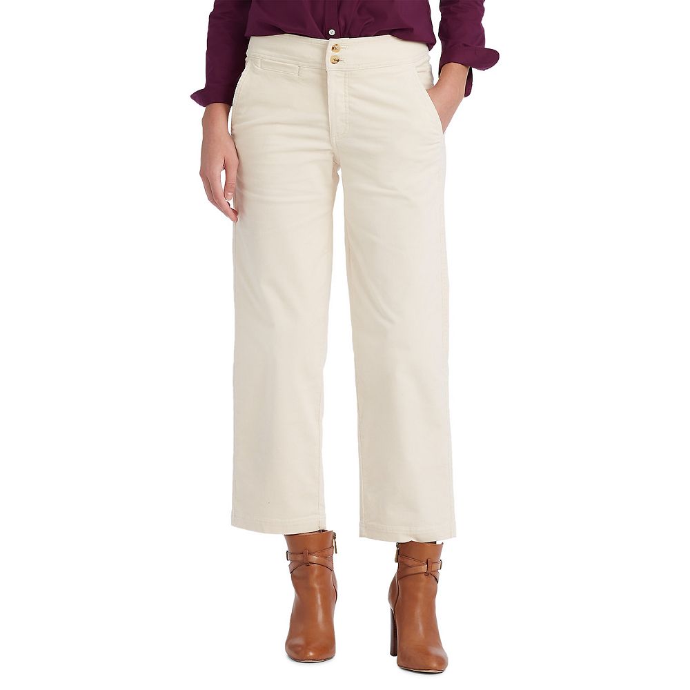 Women's Chaps Wide-Leg Corduroy Ankle Pants