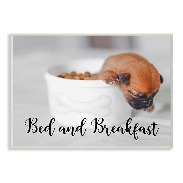 Stupell Home Decor Bed and Breakfast Dog Plaque Wall Art