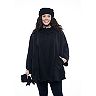 Women's Linda Anderson Le Moda Ruffle Trim Fleece Cape, Glove, & Hat Set