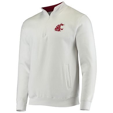 Men's Colosseum White Washington State Cougars Tortugas Logo Quarter-Zip Jacket