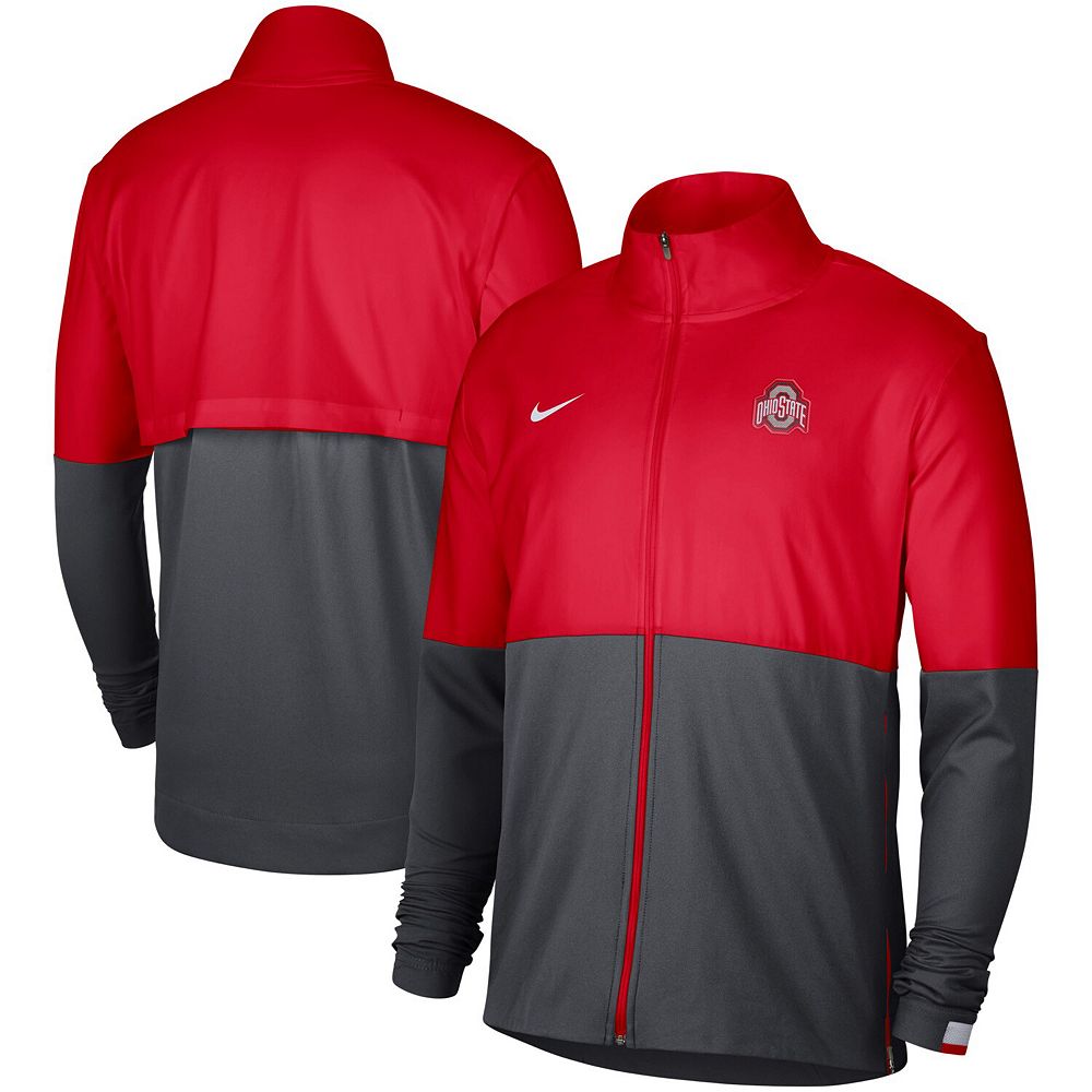 Men's Nike Scarlet/Anthracite Ohio State Buckeyes Colorblock Woven Full ...