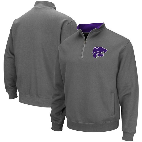 Men's Colosseum Charcoal Kansas State Wildcats Tortugas Logo Quarter ...
