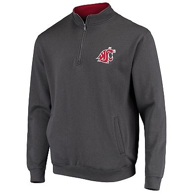 Men's Colosseum Charcoal Washington State Cougars Tortugas Logo Quarter-Zip Jacket