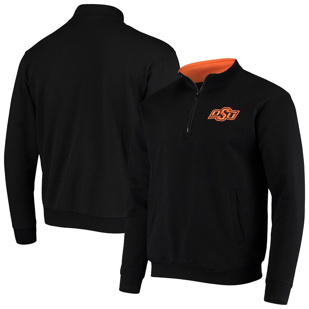 Men's Colosseum Black Oklahoma State Cowboys Tortugas Logo Quarter-Zip Jacket