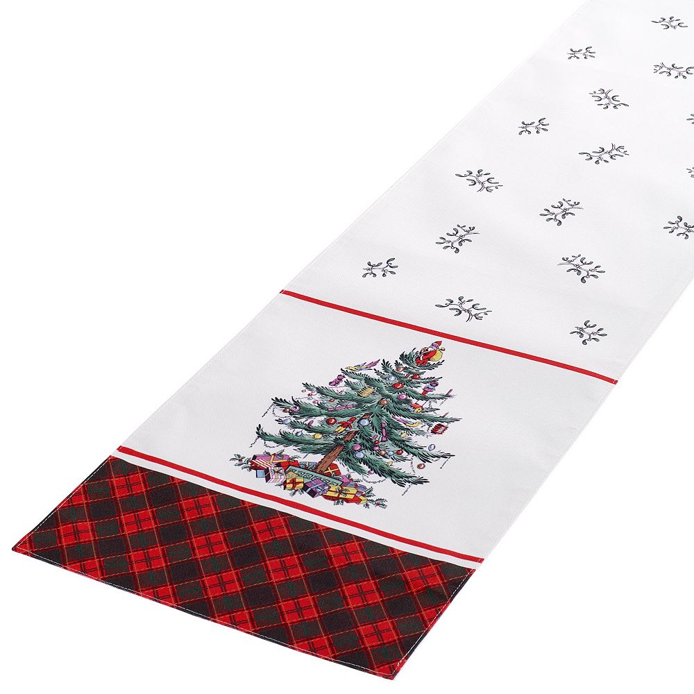 Spode Christmas Tree Tartan Table Runner