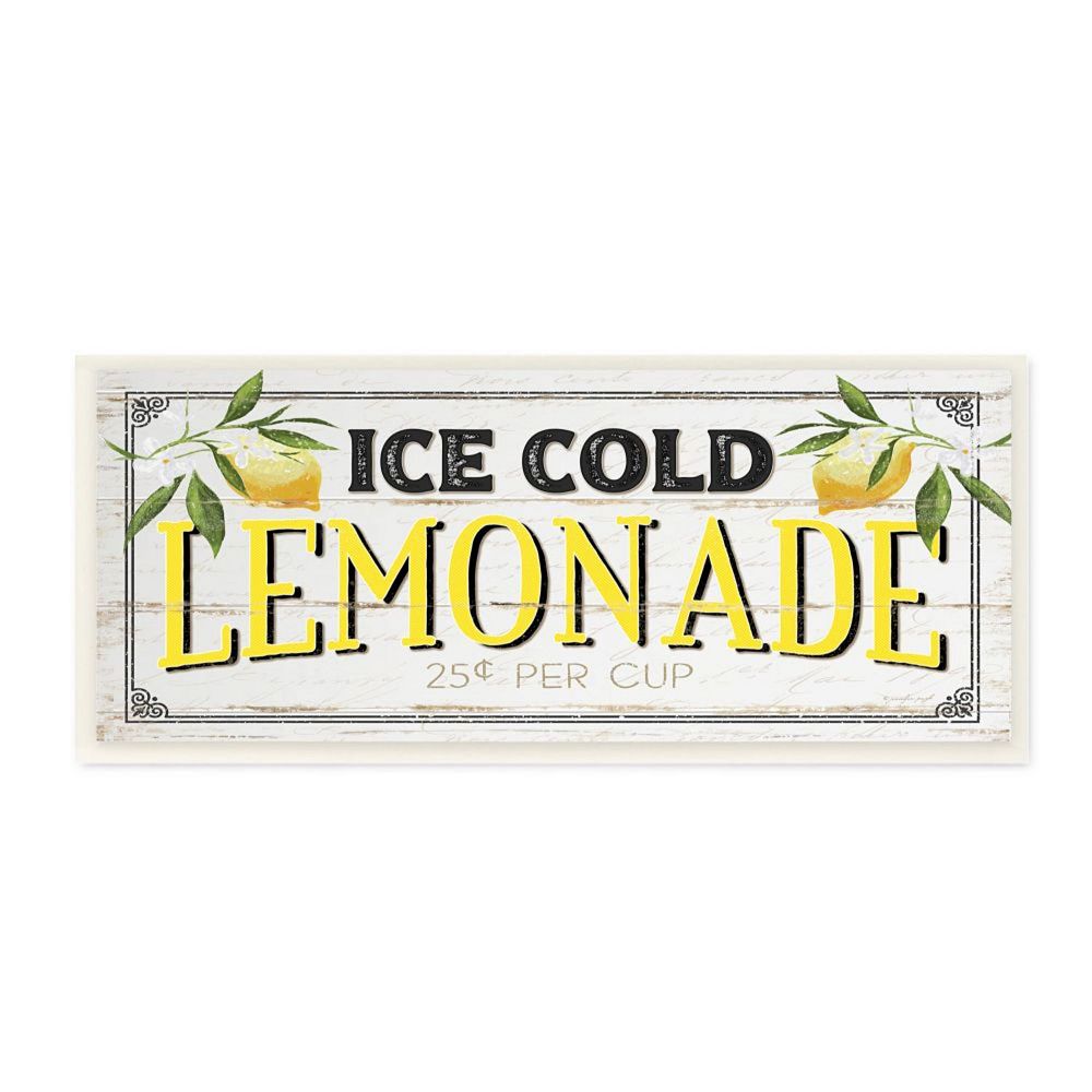 Stupell Home Decor Vintage Beverage Stand Sign Ice Cold Lemonade Phrase ...