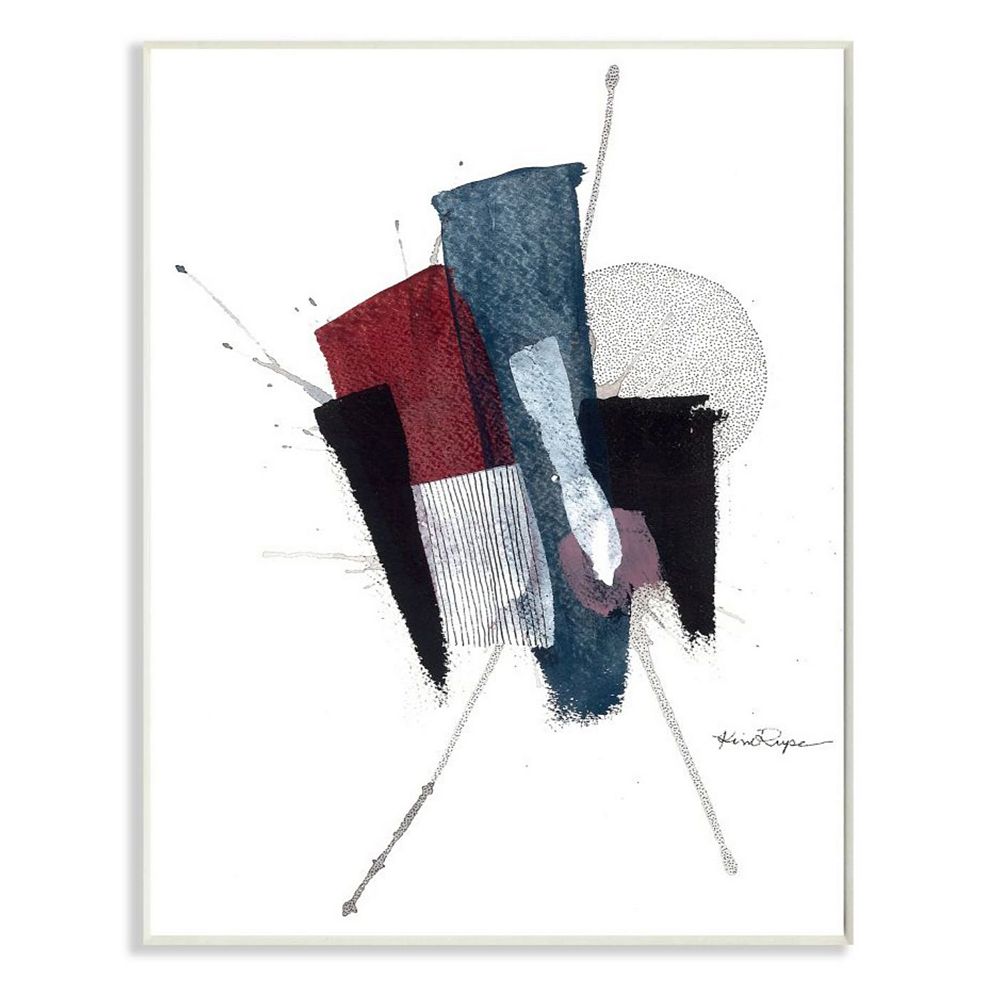 Stupell Home Decor Abstract Color Brush Strokes over Pointillism Design ...