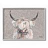 Stupell Home Decor Grumpy White Buffalo on Floral Print Farm Animal ...
