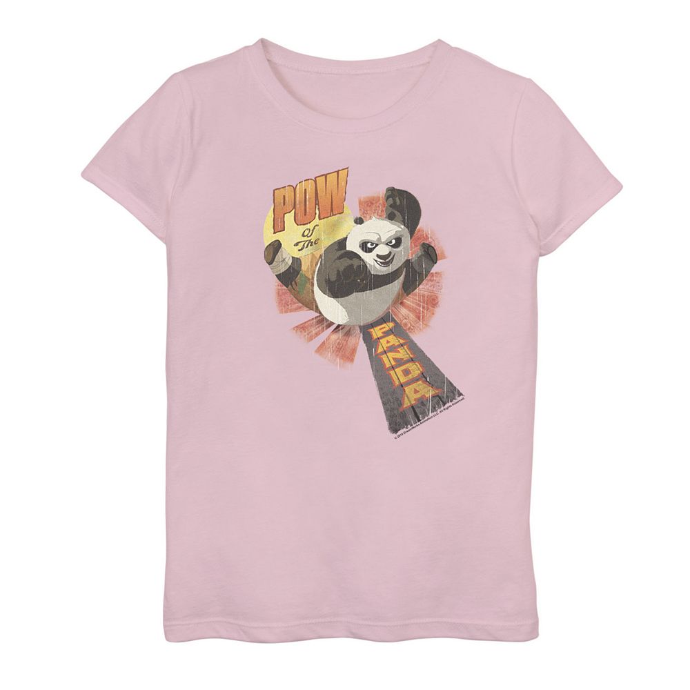 Girls 7-16 Kung Fu Panda Pow Of The Panda Action Pose Portrait Graphic Tee
