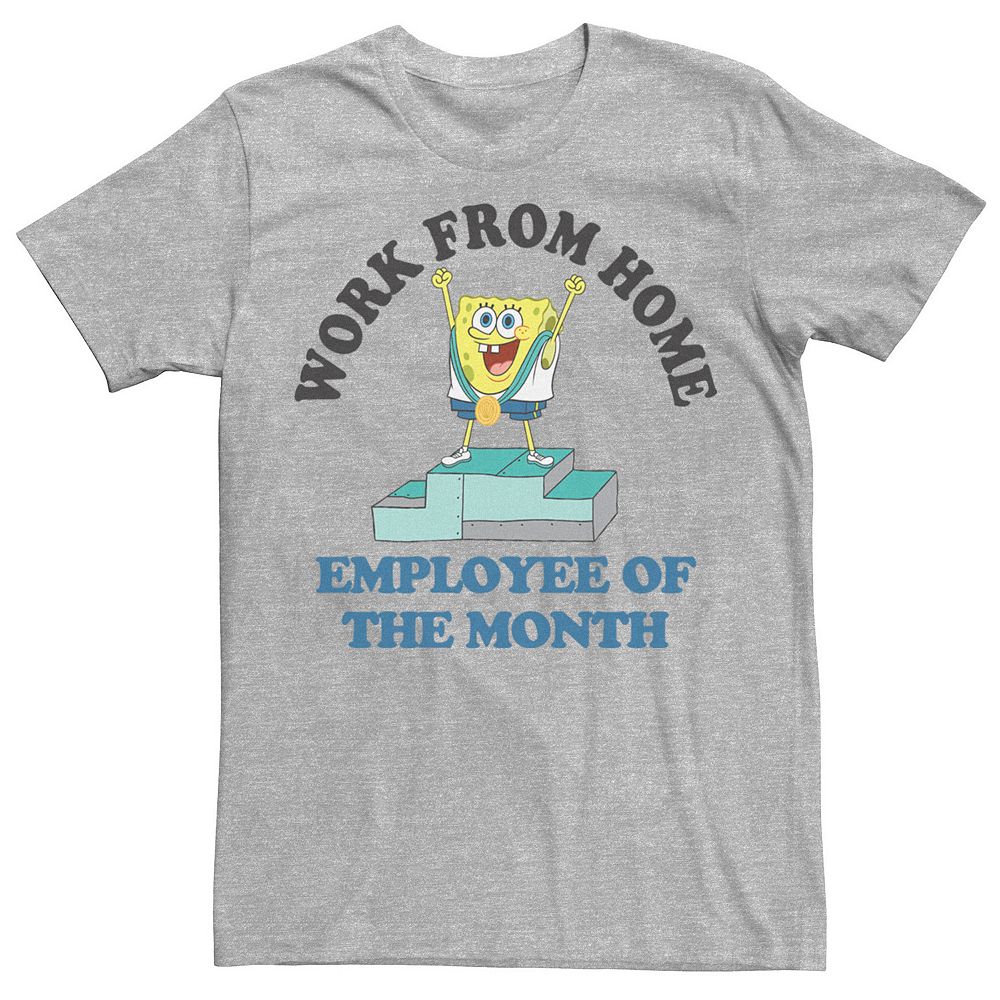 Men's SpongeBob SquarePants Work From Home Employee Of The Month Tee