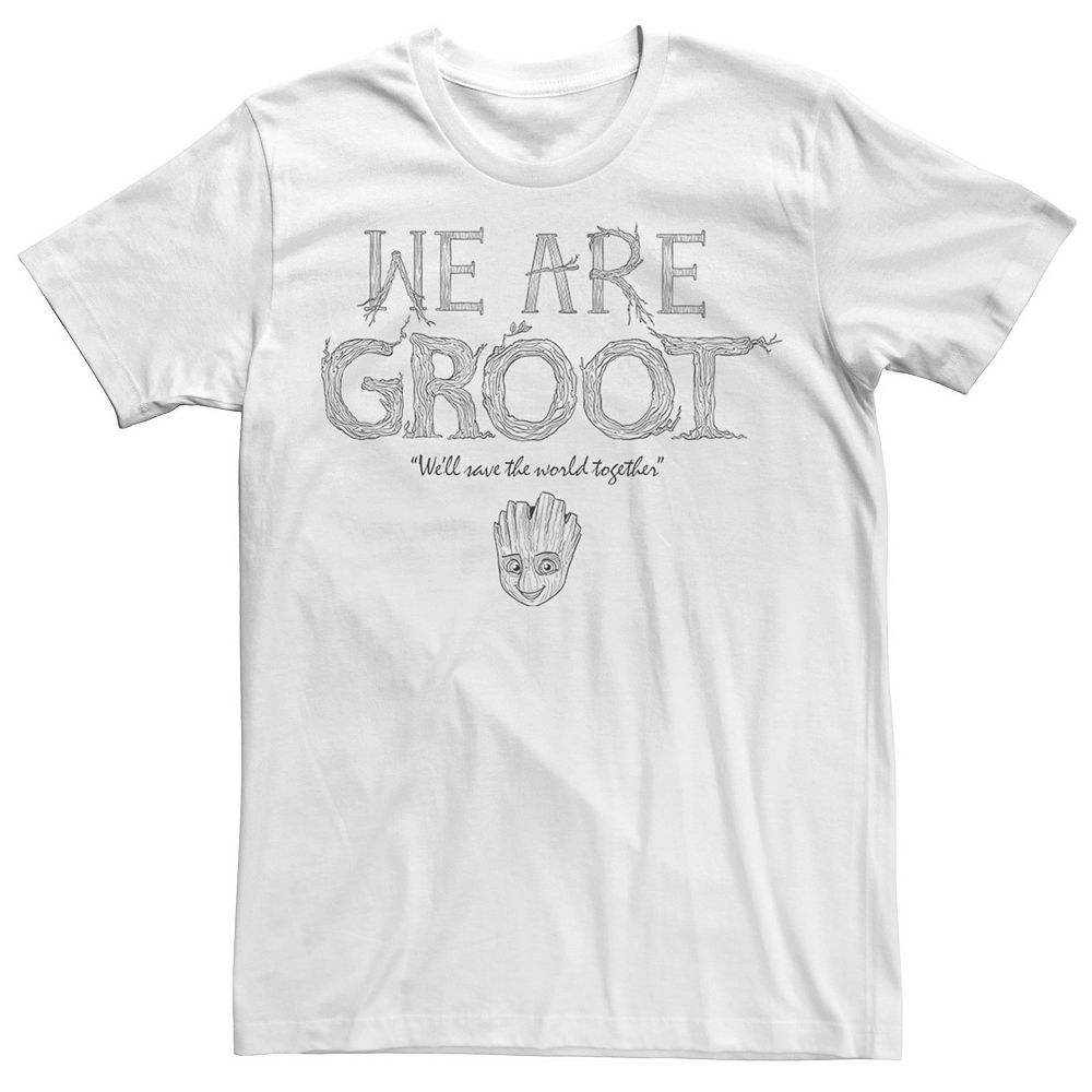 Men's Marvel Earth Day We Are Groot Sketch Tee
