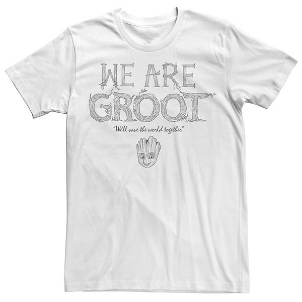 Men's Marvel Earth Day We Are Groot Sketch Tee