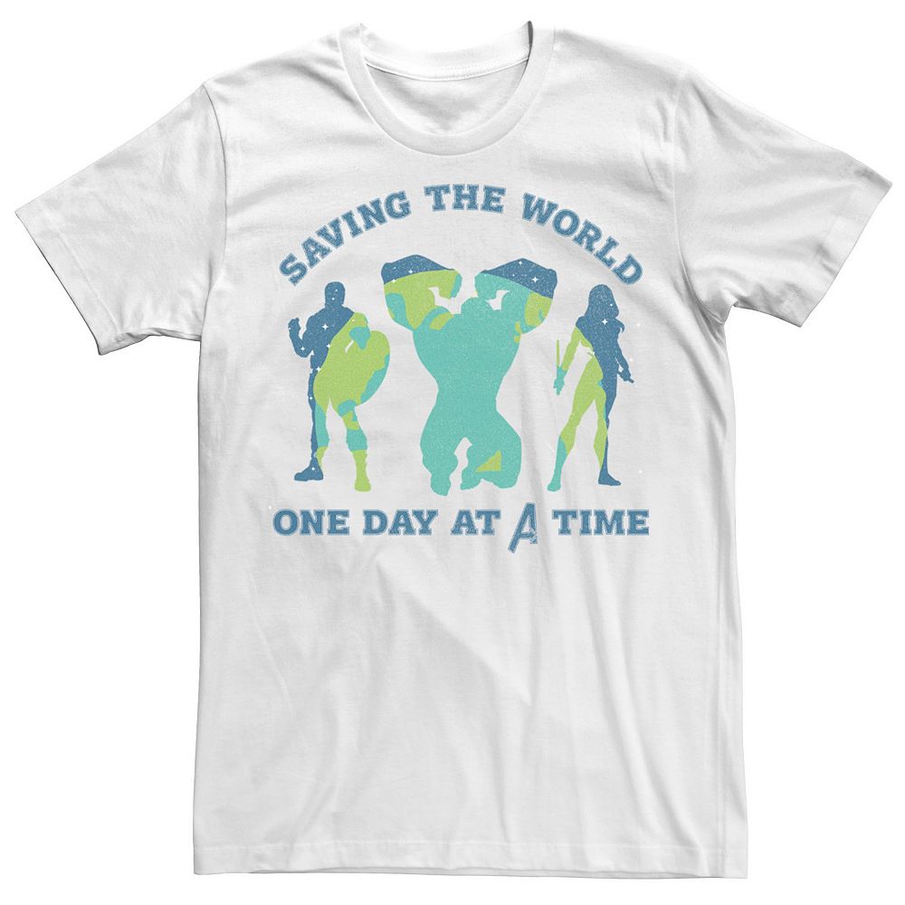 Men's Marvel Earth Day Avengers Saving The World Earth Fill Tee