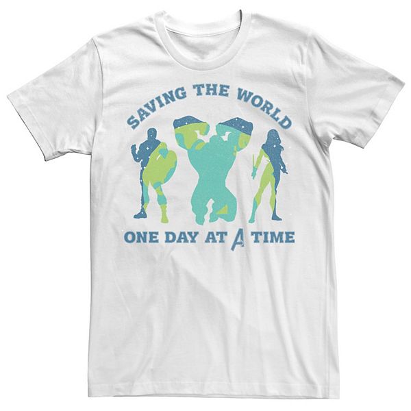 Men's Marvel Earth Day Avengers Saving The World Earth Fill Tee