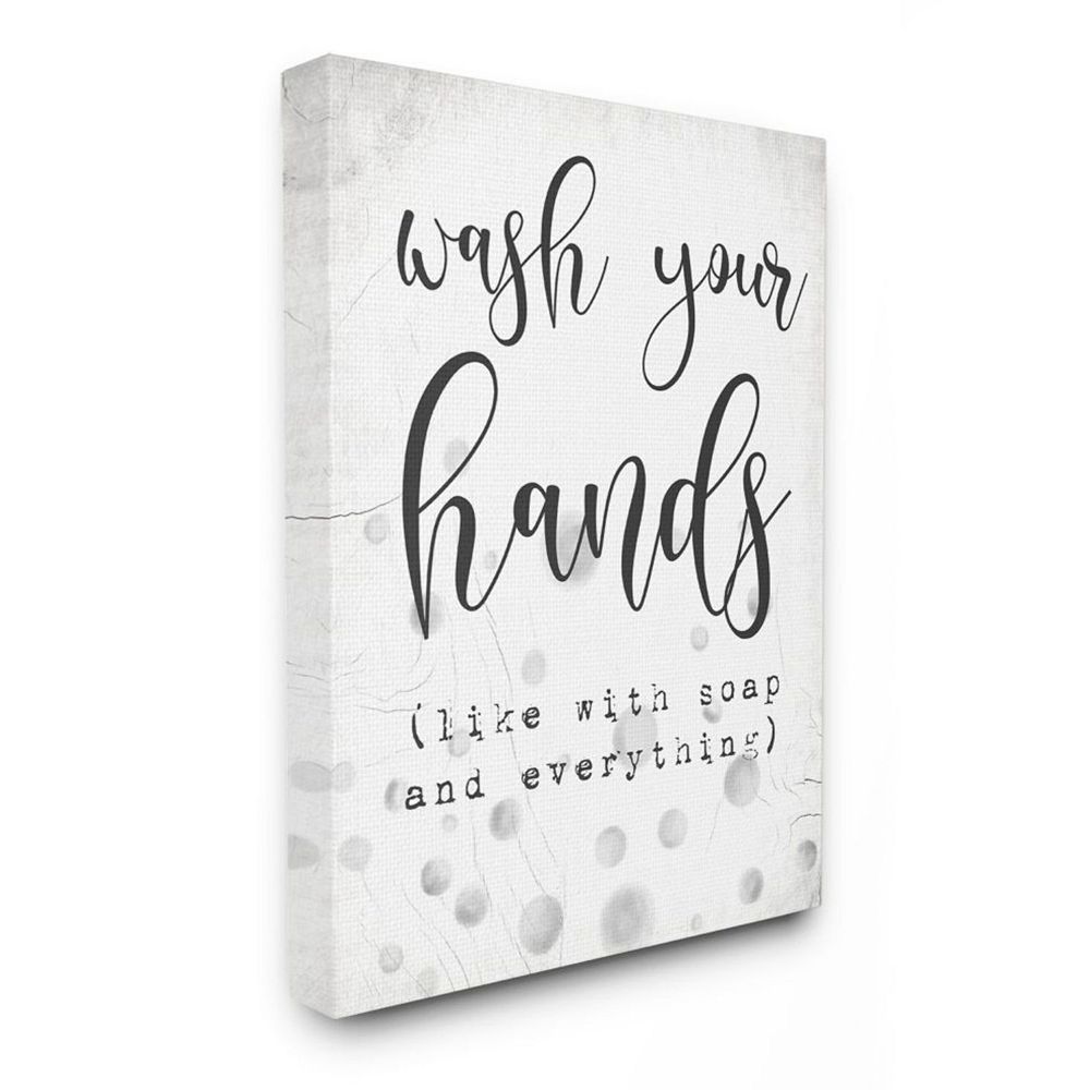 Stupell Home Decor Wash Hands Canvas Wall Art