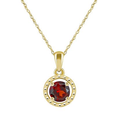 Kohls garnet necklace store