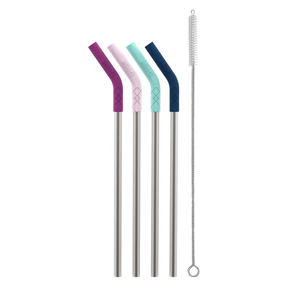 Ello 4-pc. Stainless Steel Straw Set