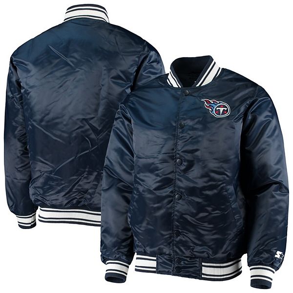 Men's Starter Navy Tennessee Titans Locker Room Satin Varsity Full-Snap ... Men's Starter Navy Tennessee Titans Locker Room Satin Varsity Full-Snap ...