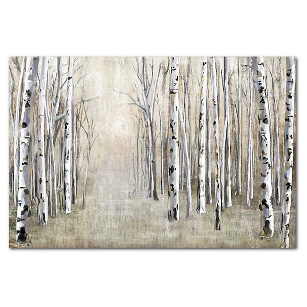 COURTSIDE MARKET Birch Tree Path Canvas Wall Art